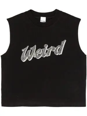 RE/DONE Rhinestone Cropped Vest