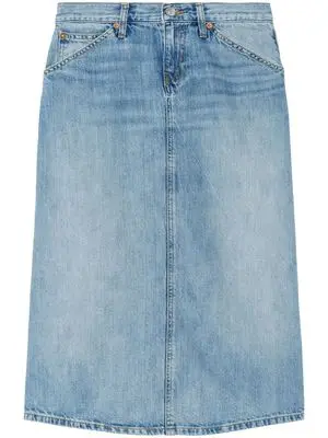 RE/DONE RE/DONE Low Rider Midi Denim Skirt