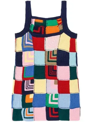 RE/DONE Knitted Patchwork Dress