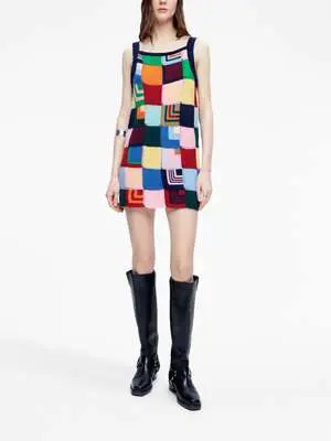 RE/DONE Knitted Patchwork Dress