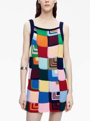 RE/DONE Knitted Patchwork Dress