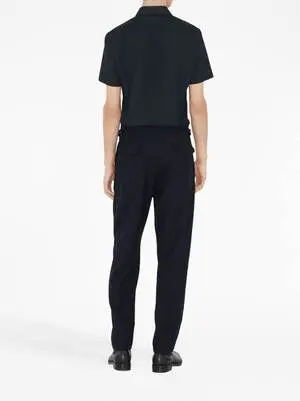 Burberry Logo-embroidered Cotton Shirt - Blue