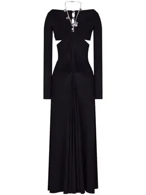 Rabanne Chain-detail Draped Long Dress