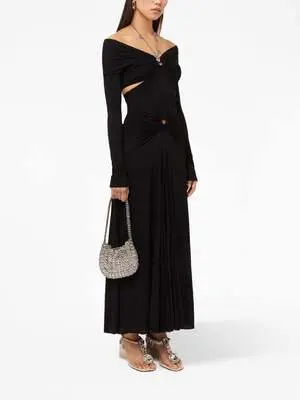Rabanne Chain-detail Draped Long Dress