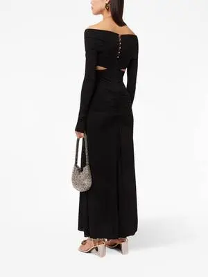 Rabanne Chain-detail Draped Long Dress