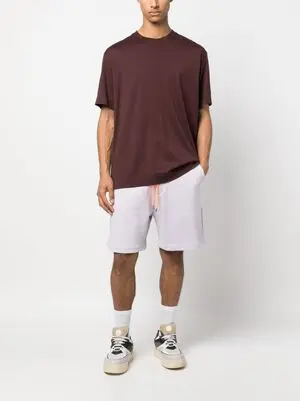 VIVIENNE WESTWOOD Drawstring Waist Organic-cotton Shorts - Purple