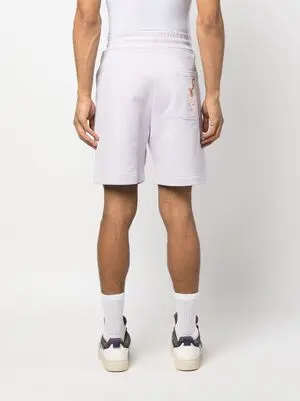 VIVIENNE WESTWOOD Drawstring Waist Organic-cotton Shorts - Purple