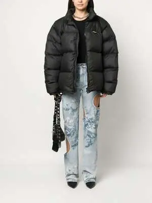 Vetements Funnel-neck Puffer Jacket - Black