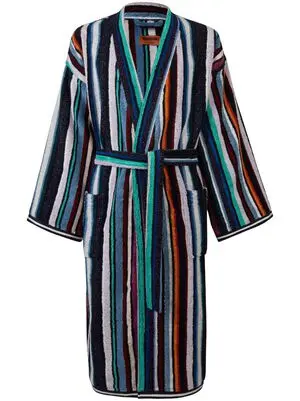 Missoni Stripe-pattern Cotton Bathrobe - Multicolour