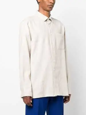 BOTTER Button-up Cotton-linen Shirt