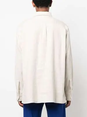 BOTTER Button-up Cotton-linen Shirt