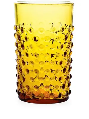 KLIMCHI Hobnail Textured-finish Tumblers (set Of 6) Amber