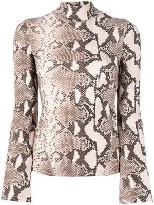 Stella McCartney Leopard Print Top - Brown