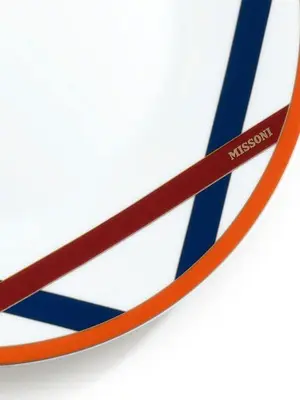 Missoni Nastri Logo-print Plates - White