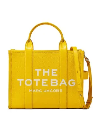 Marc Jacobs Leather Medium Tote Bag - Yellow