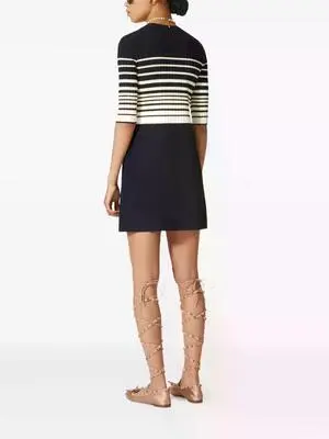 Valentino Garavani Striped Lurex Minidress