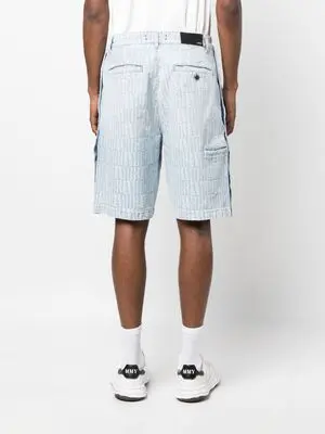 Amiri Jacquard Snap-off Denim Shorts