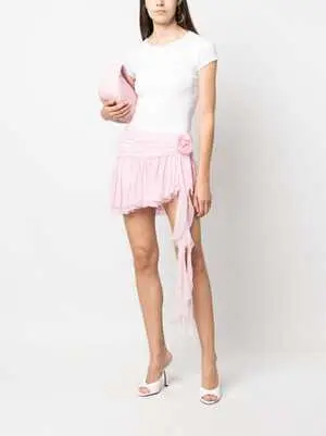 Blumarine Silk Chiffon Mini Skirt