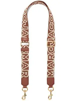 Marc Jacobs Thin Outline Logo Webbing Strap - Brown