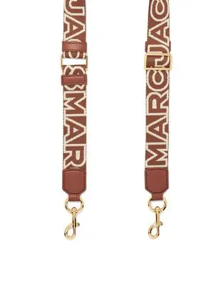 Marc Jacobs Thin Outline Logo Webbing Strap - Brown
