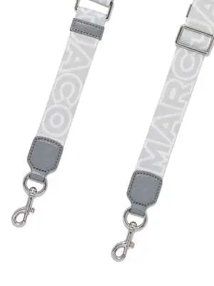 Marc Jacobs The Thin Outline Logo Webbing Strap - Grey