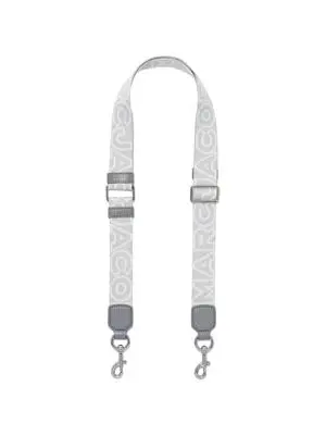 Marc Jacobs The Thin Outline Logo Webbing Strap Grey