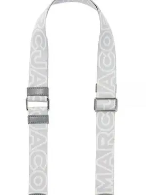 Marc Jacobs The Thin Outline Logo Webbing Strap - Grey
