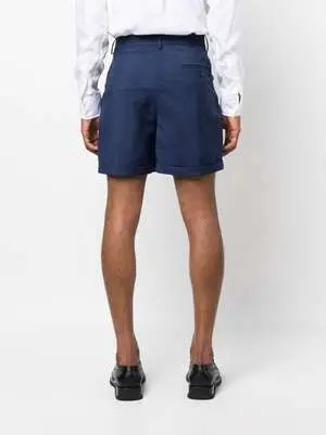 Bally Pleated Mohair-wool Blend Shorts