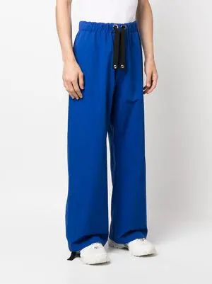 Versace Wide-leg Cotton Track Pants - Blue