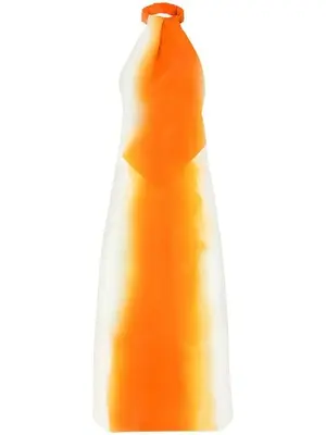 FERRAGAMO Abstract-print Halterneck Dress - Orange