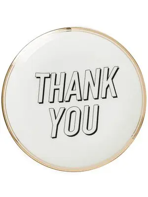 BITOSSI HOME Set-of-six Thank You Plate - White