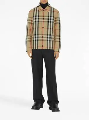 Burberry Check-pattern Shirt Jacket - Neutrals