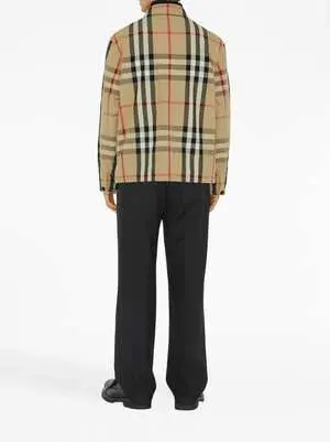 Burberry Check-pattern Shirt Jacket - Neutrals