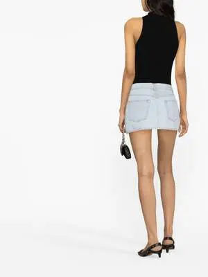 Coperni Asymmetric Denim Miniskirt