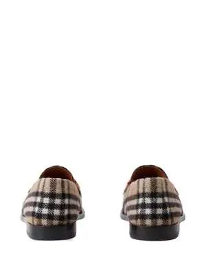Burberry Check Wool Loafers