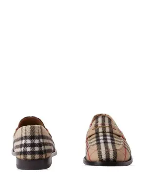 Burberry Check Wool Loafers