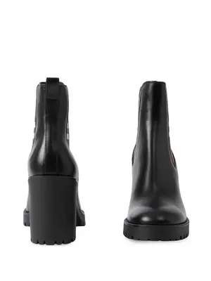 Burberry Check Panel Ankle Boots