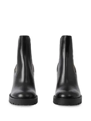 Burberry Check Panel Ankle Boots