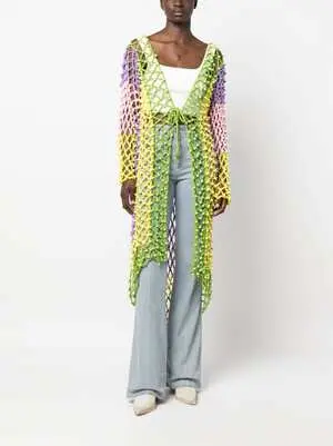 Celiab Rubino Open-knit Kaftan