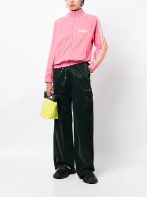 MSGM Logo-print Zip-up Sweatshirt - Pink