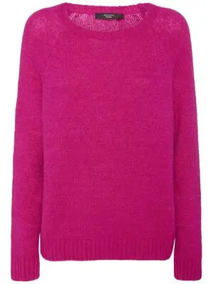 Max Mara Ghiacci Alpaca Blend Knit Sweater Pink