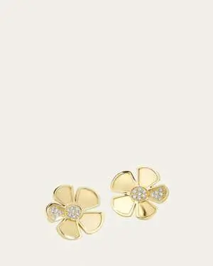 L. KLEIN 18k Alessia Diamond Stud Earrings - Gold