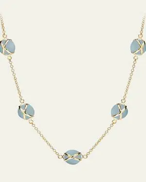 L. KLEIN 18k Gold Prisma Aquamarine Chain Necklace