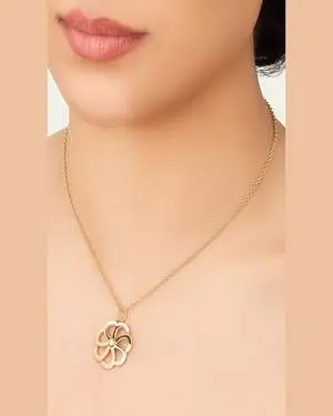 L. KLEIN 18k Flora Diamond Pendant Necklace