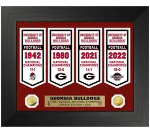 HIGHLAND MINT Georgia Bulldogs National Champs Banner Photo - One-color
