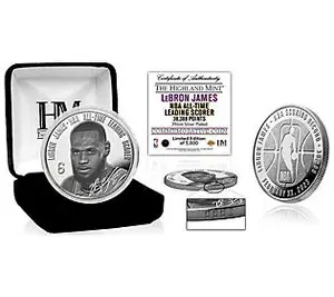 HIGHLAND MINT Lebron Nba Leading Scorer Silver- Plated Coin - One-color