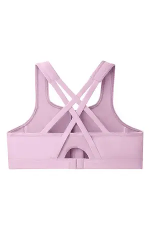 GLAMORISE Full Figure Zip-up Sports Bra - Lavender