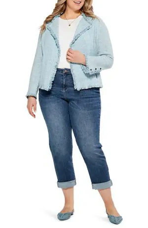 NIC+ZOE Cuffed Straight Leg Girlfriend Jeans