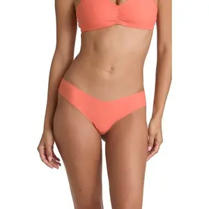 Commando Cotton Thong Coral
