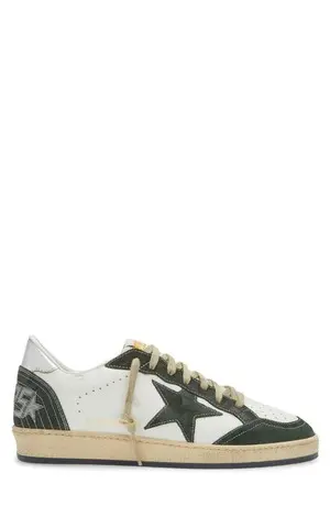 GOLDEN GOOSE Ball Star Sneaker - White/green/silver